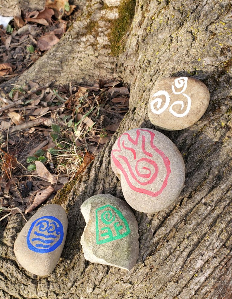 DIY Avatar: The Last Airbender Elemental Rock Painting