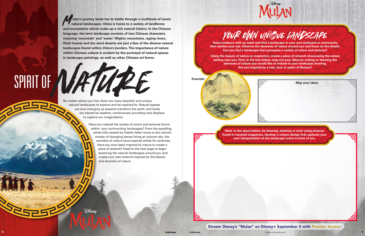 Disney's Live Action Mulan FREE Printable Educational Activity Packet