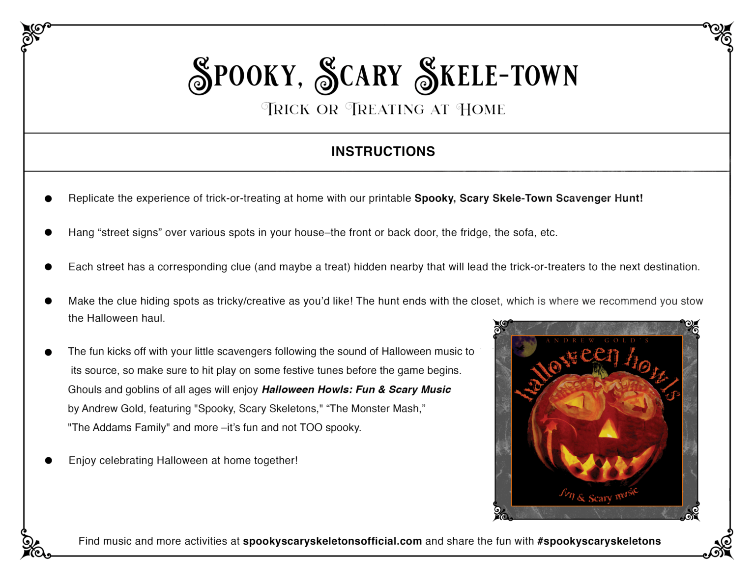 Spooky, Scary Skeleton Printable Halloween Activity Sheets