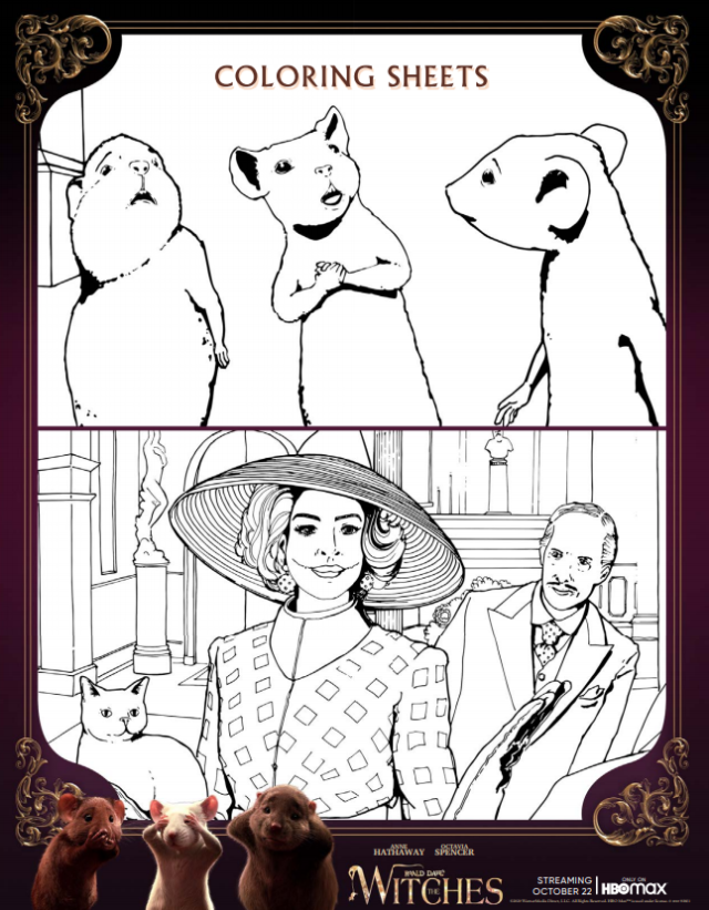 The Witches Inspired Printable Halloween Activity Pack & Coloring Pages