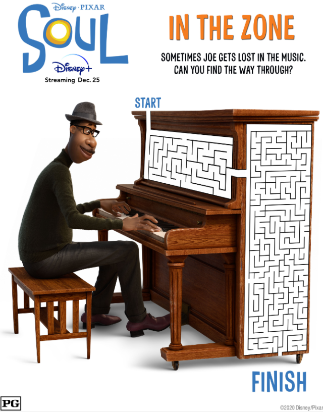 Disney Pixar's Soul Free Printable Activity Sheets