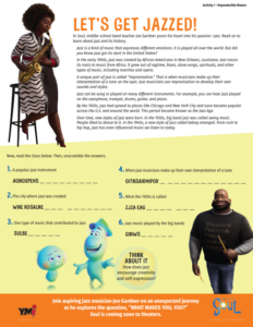 Disney Pixar's Soul Free Printable Activity Sheets